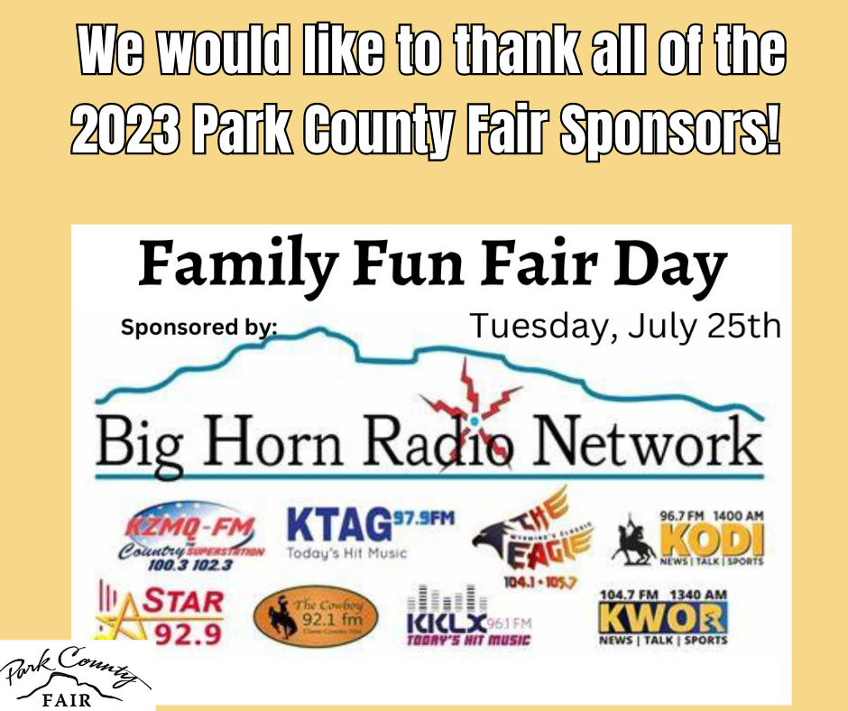 Sponsors – Park County Events & Fair
